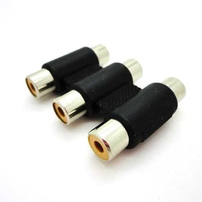 Jual cover Triple RCA 3 Way Jack Connector Sambungan /Lubang