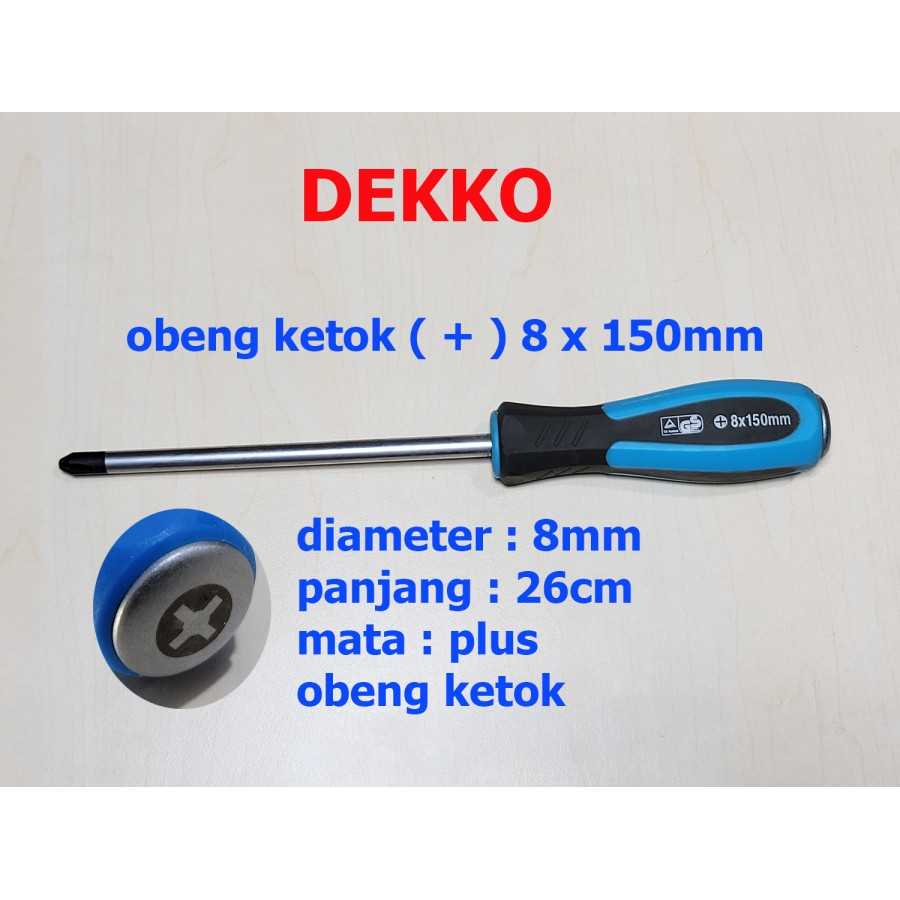 Jual Obeng Dekko ketok plus ( + ) 8x150 mm panjang 26 cm | Jakmall.com