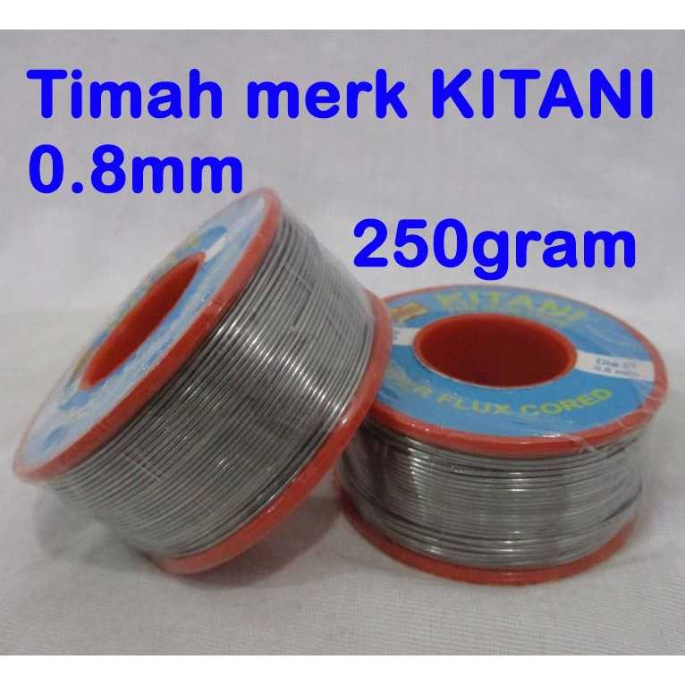 Jual timah 250gram 0.8mm KITANI - tinol solder tin grade 60-40
