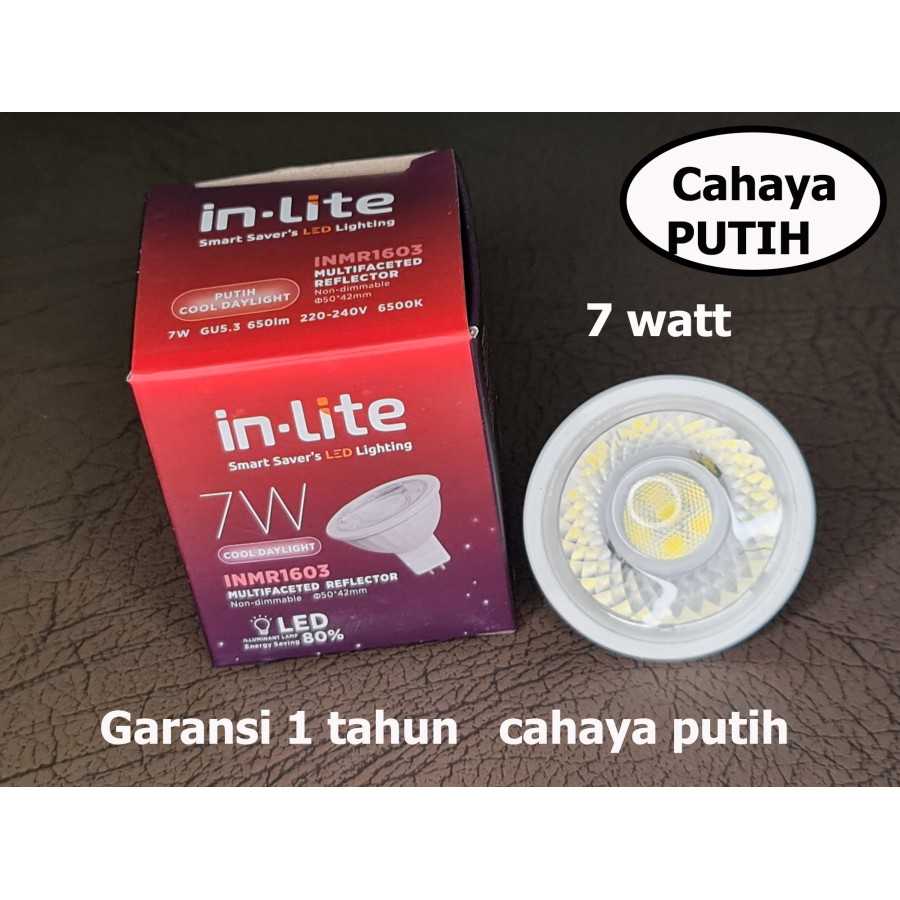 Jual PUTIH Inlite 7w / InLite LED Mangkok COB 2 Kaki Tusuk