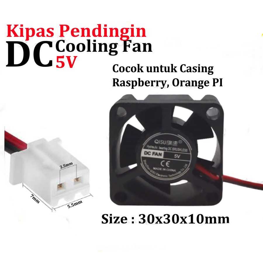 Jual Cooling Fan DC 5V 3cm x 3cm kipas pendingin Raspberry