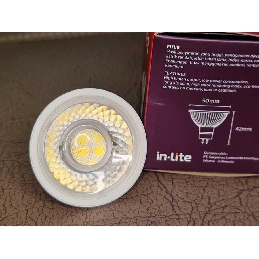 Jual PUTIH Inlite / InLite LED 5W Mangkok COB 2 Kaki Tusuk