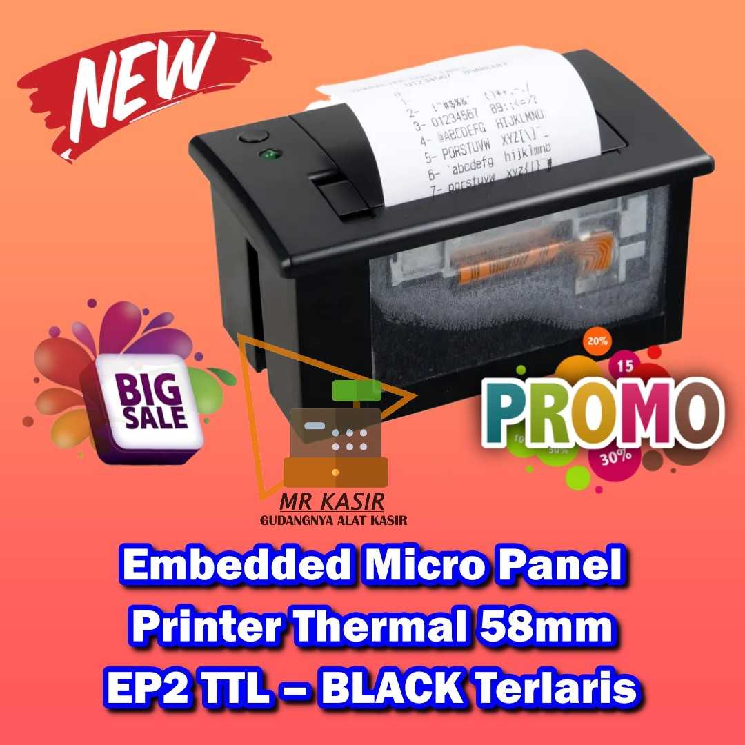 Jual Embedded Micro Panel Printer Thermal 58mm EP2 TTL – BLACK