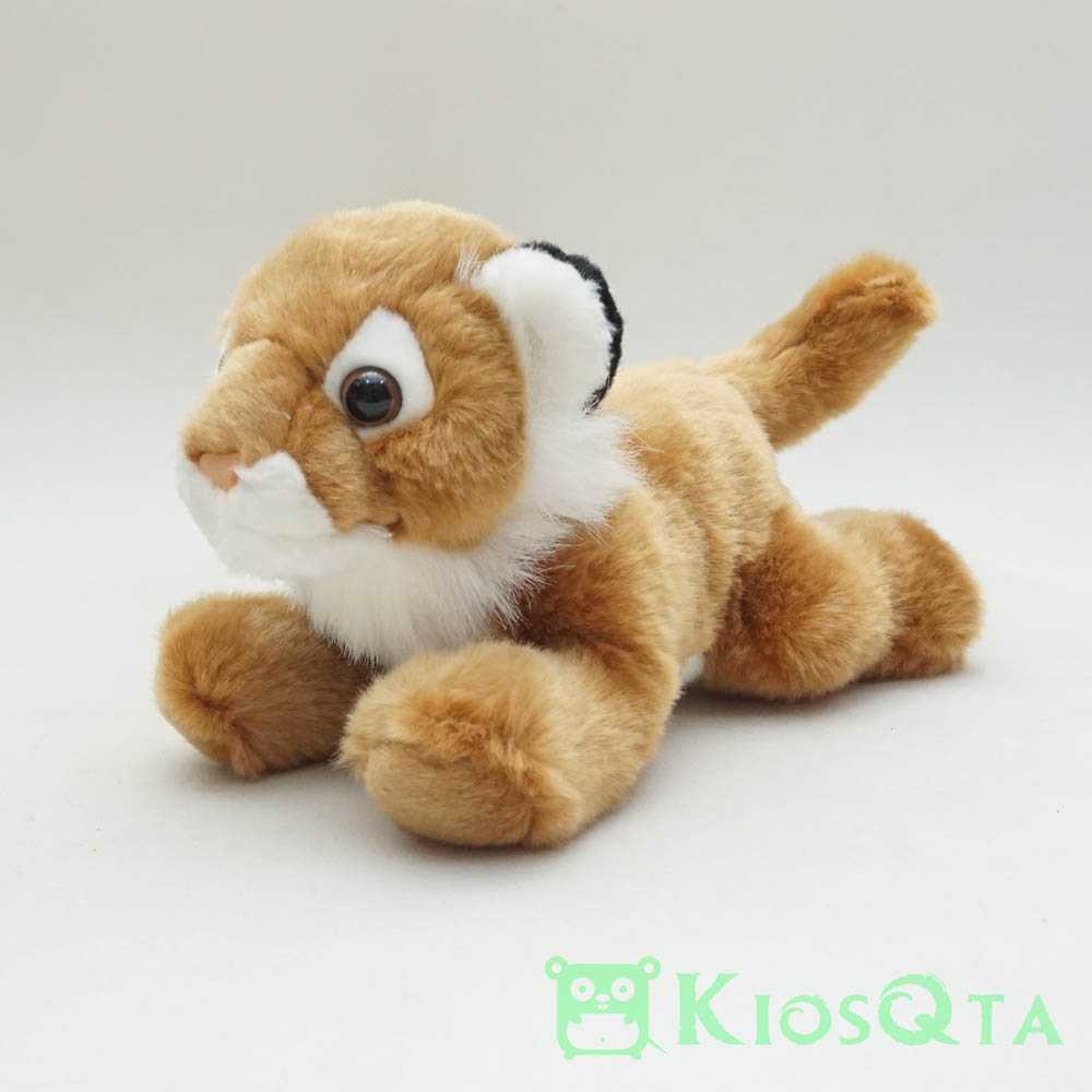 Jual boneka macan harimau edukasi tiger coklat polos tiarap 7