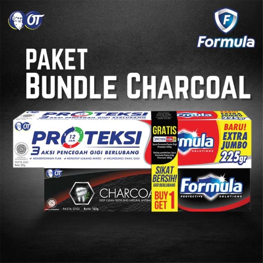 Jual FORMULA PAKET PASTA GIGI CHARCOAL 160G FREE PASTA GIGI