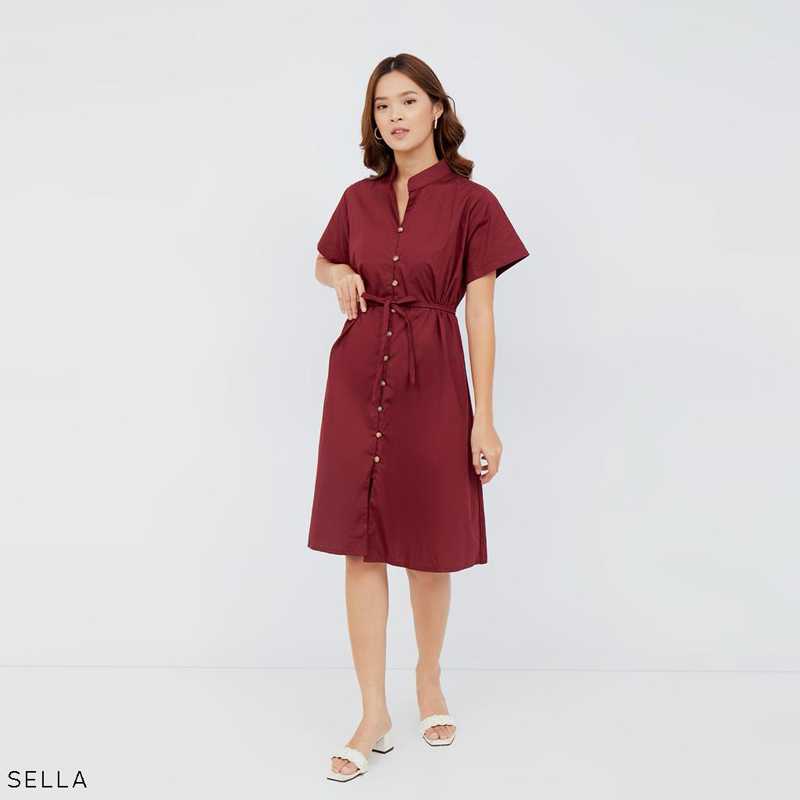 Jual SELLA DRESS WANITA TERUSAN MODERN GAUN WANITA | Jakmall.com
