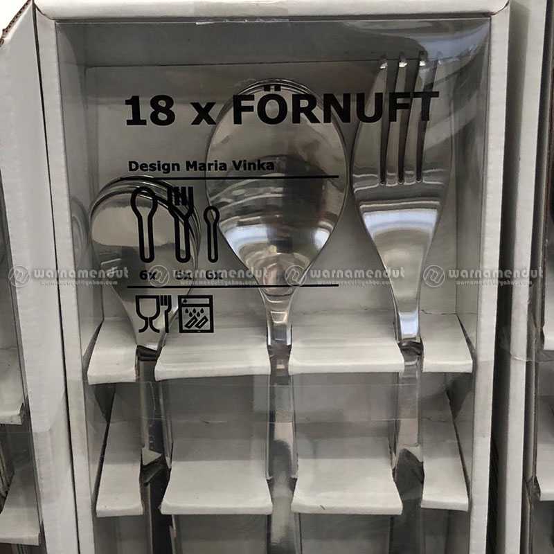 Jual IKEA FORNUFT Peralatan makan set isi 18 bahan baja tahan