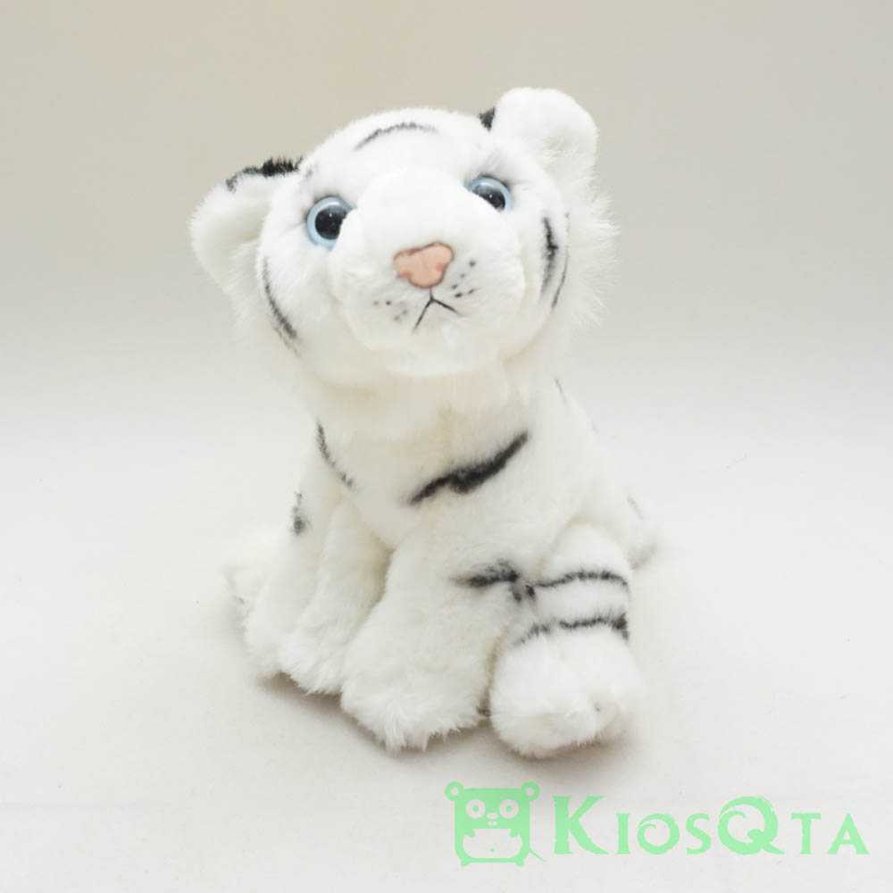 Jual boneka macan harimau putih edukasi white tiger duduk 15