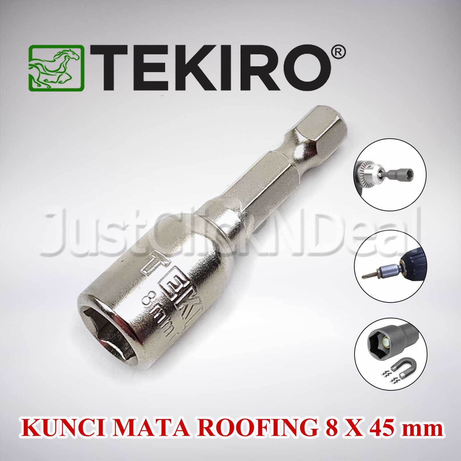 Jual Tekiro Kunci Mata Roofing Baut Baja Ringan Magnetic Hex Nut