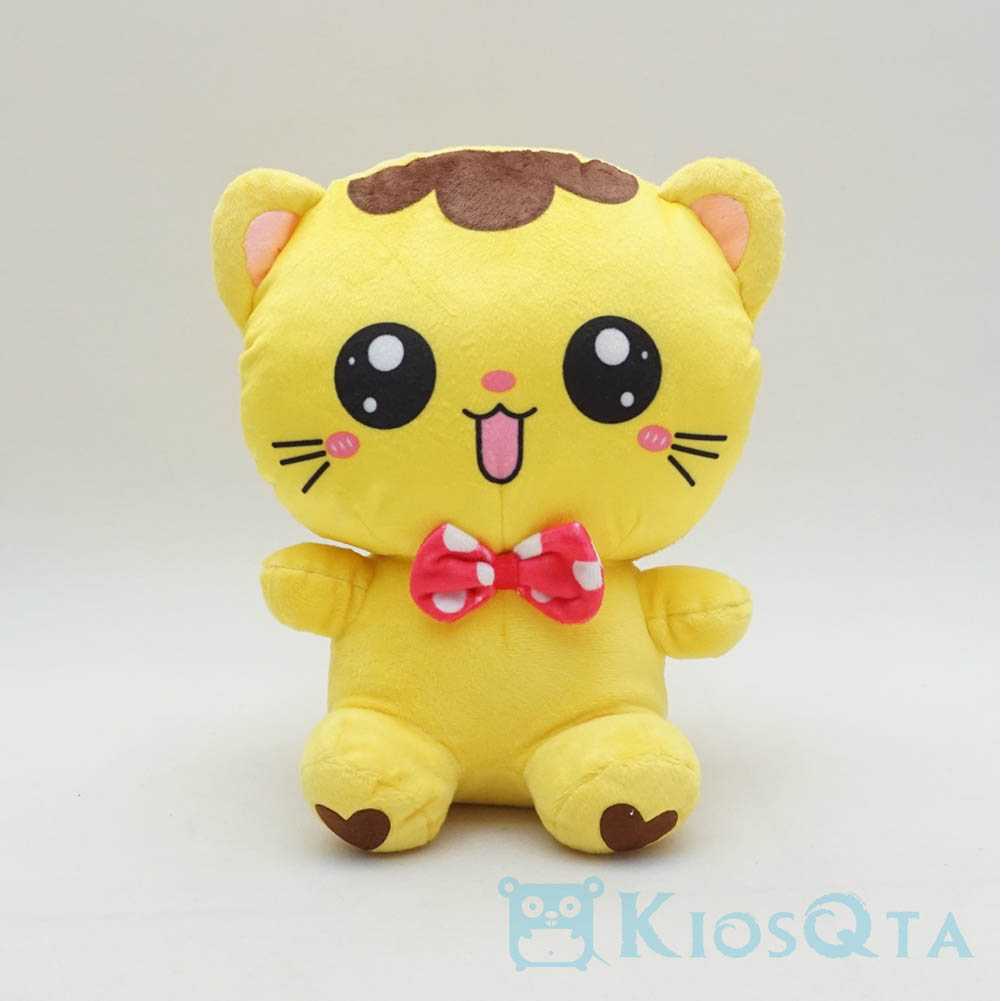 Jual boneka kucing kuning duduk mata belo smiling cat kepala