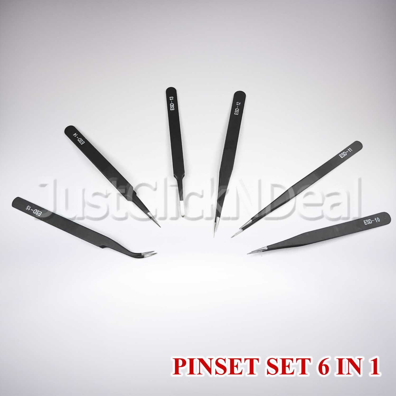 Jual Pinset Tweezer Set 6 Buah Hitam Serbaguna | Jakmall.com