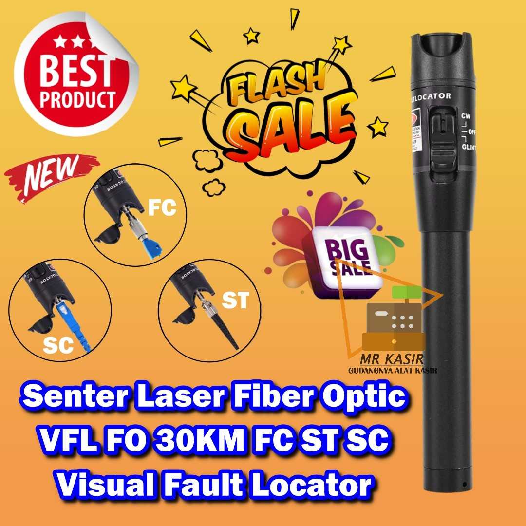 Jual Senter Laser Fiber Optic VFL FO 30mW 30KM FC ST SC Visual