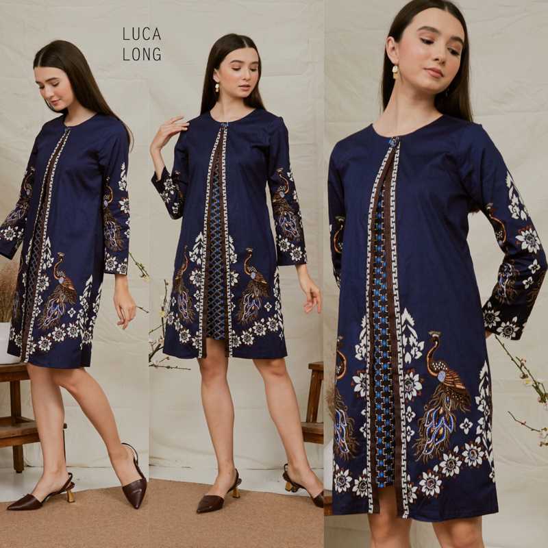 Jual LUCA DRESS LONG STANDAR - DRESS BATIK WANITA | Jakmall.com