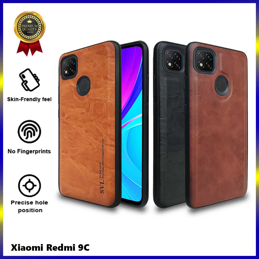 Jual Xiaomi Redmi 9C Case SVL Leather Casing Slim Softcase Kulit