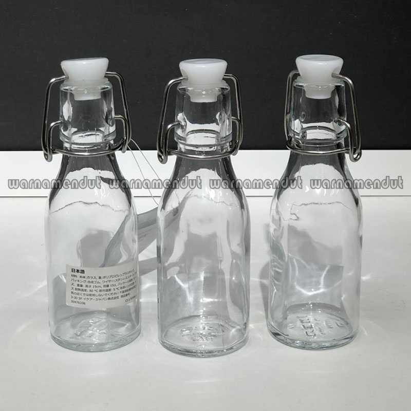 Jual Botol minuman air susu herbal kaca 150ml WMO IK6336 KORK