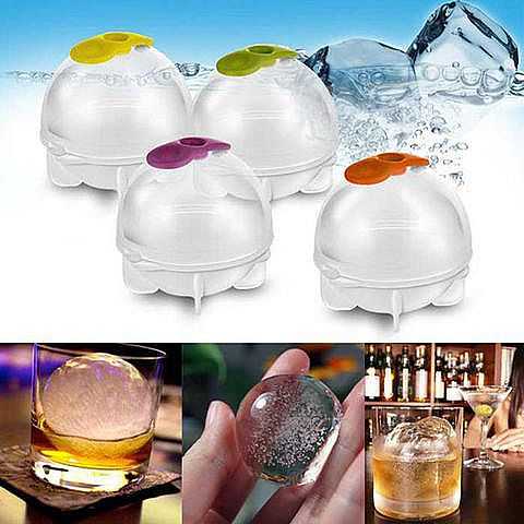 Jual Cetakan Es Batu Bentuk Bulat Bahan Silikone Cube Bola Warna