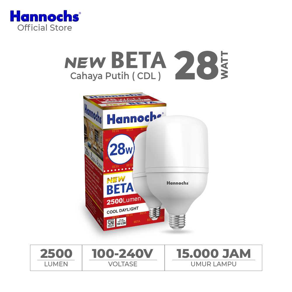 Jual Hannochs Lampu LED Capsule NEW Beta 28 watt cahaya Putih