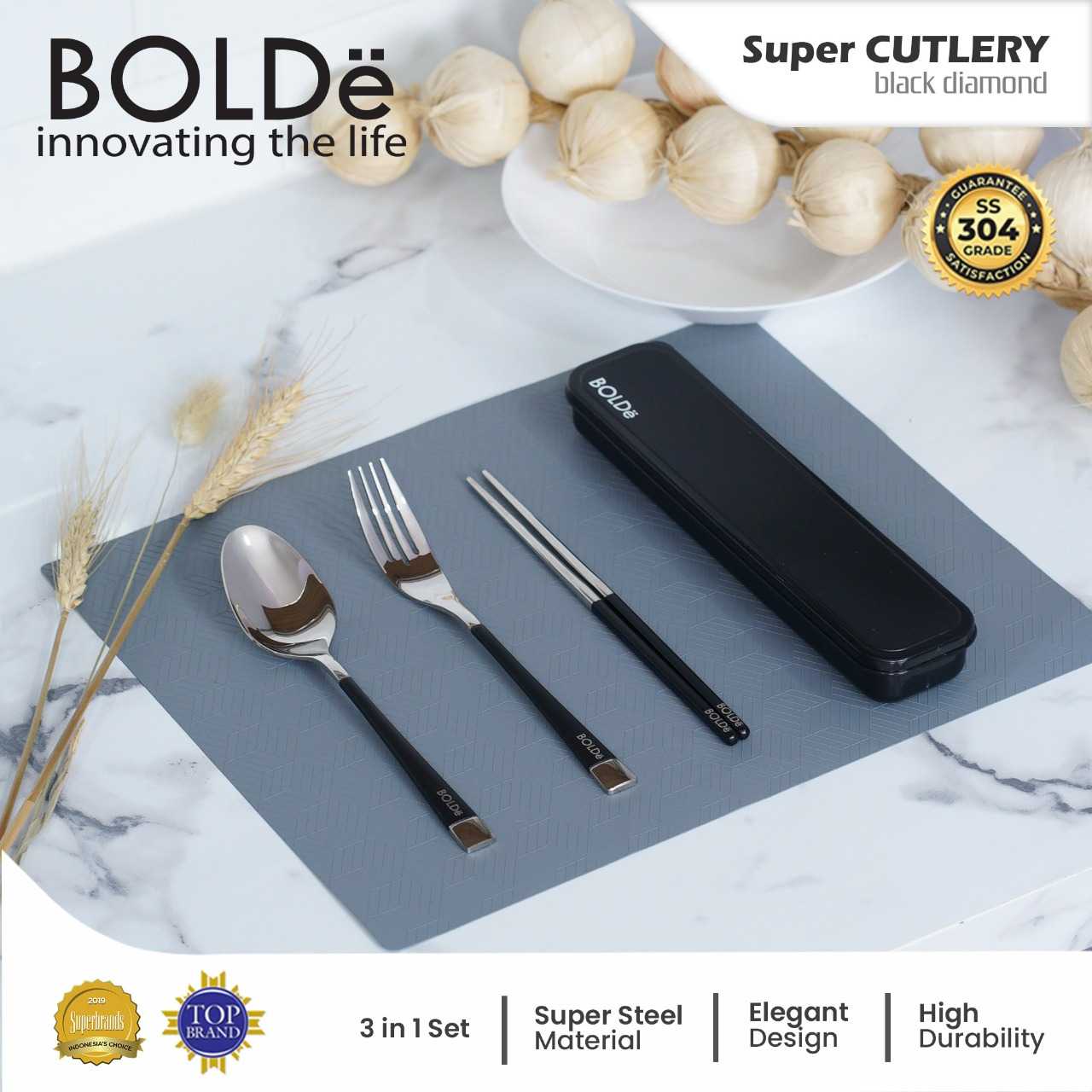 Jual BOLDe Super Cutlery Black Diamond Set 4pcs | Jakmall.com