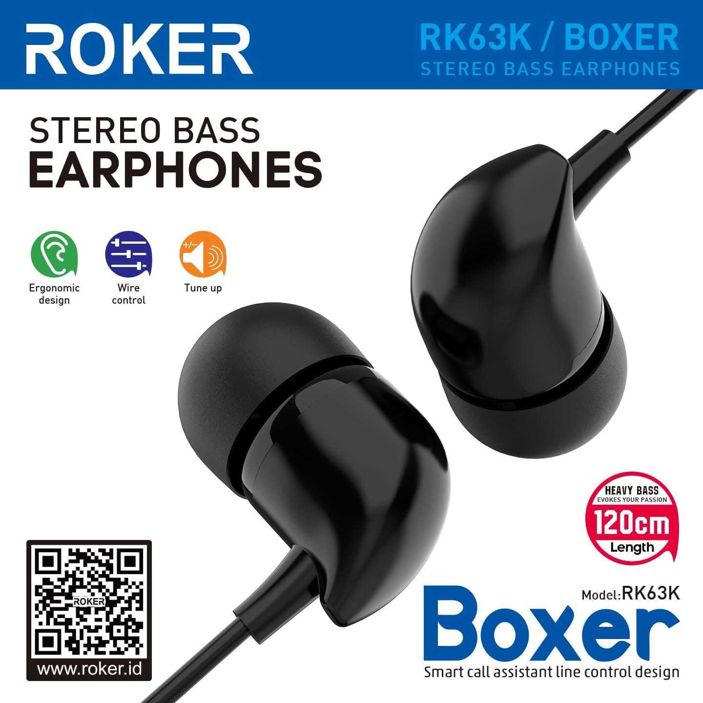 Jual Handsfree/Earphone Roker Boxer | Jakmall.com