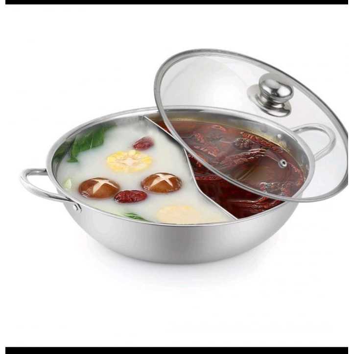 Jual Suki Pan Hot Pot - Panci Shabu Free Tutup Kaca Panci Shabu