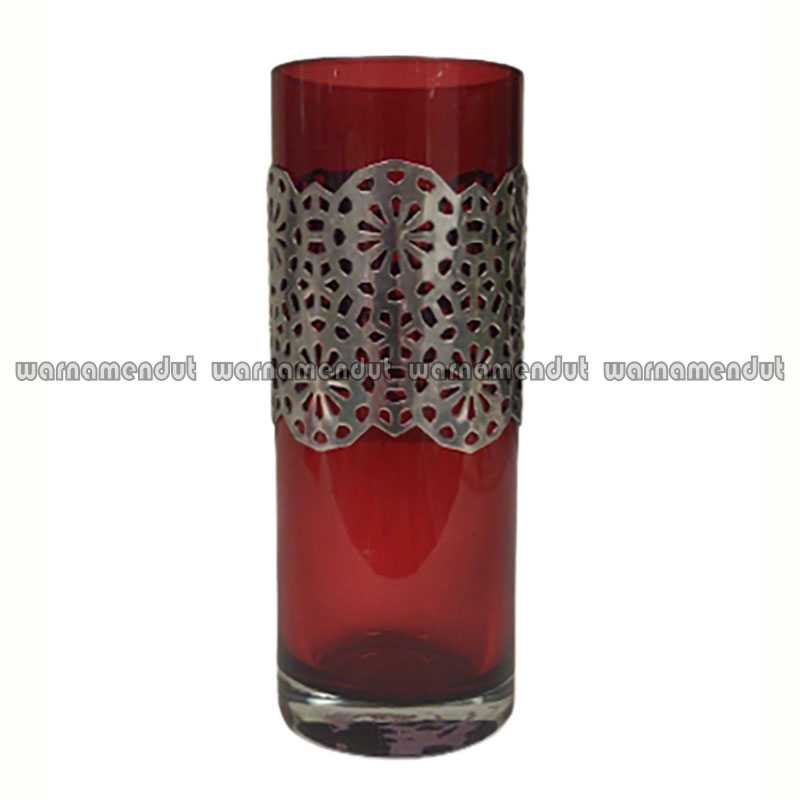 Jual Vas bunga kaca dekorasi minimalis tinggi 13cm WMO IK2417