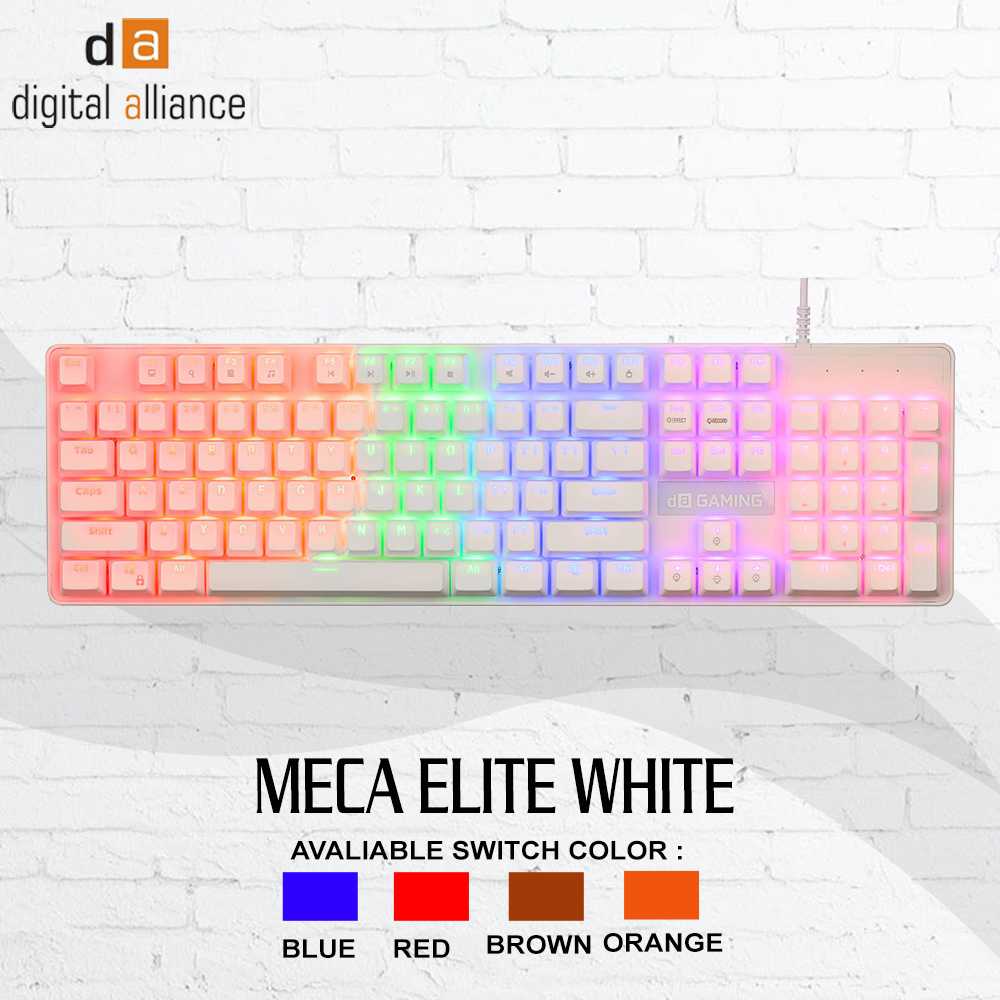 Jual Digital alliance Meca Elite White Keyboard Gaming | Jakmall.com