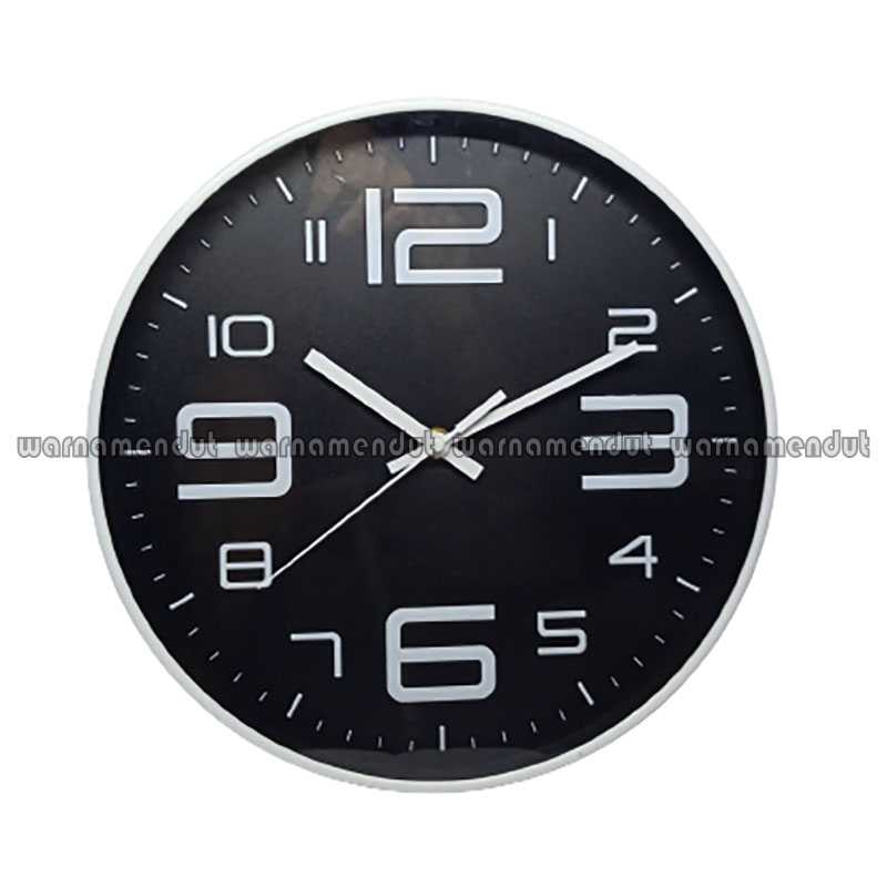 Jual Jam dinding angka putih design modern minimalis dia 29cm
