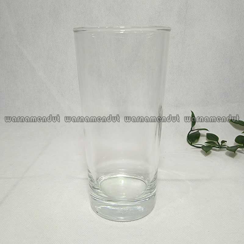 Jual Gelas mug minuman kaca 450ml tinggi 13.5cm WMO IK9712