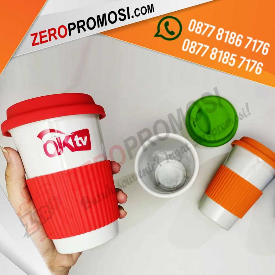 Jual Souvenir MUG Keramik Promosi Rubber Rainbow Cup | Jakmall.com