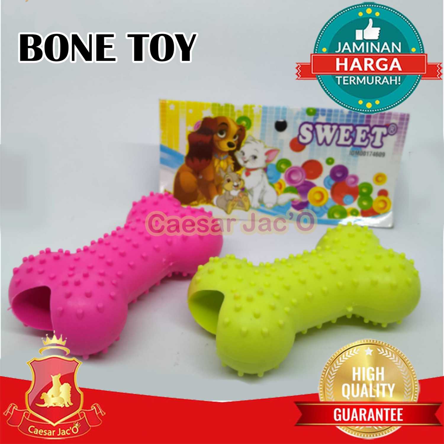 Jual Mainan Anjing Tulang Karet Bergerigi - Dog Training Toy