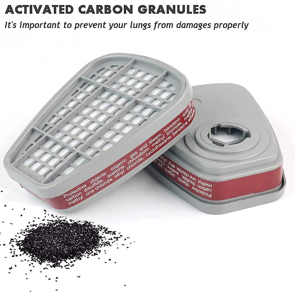 Jual POWECOM Cartridge Filter Masker Gas Respirator Activated