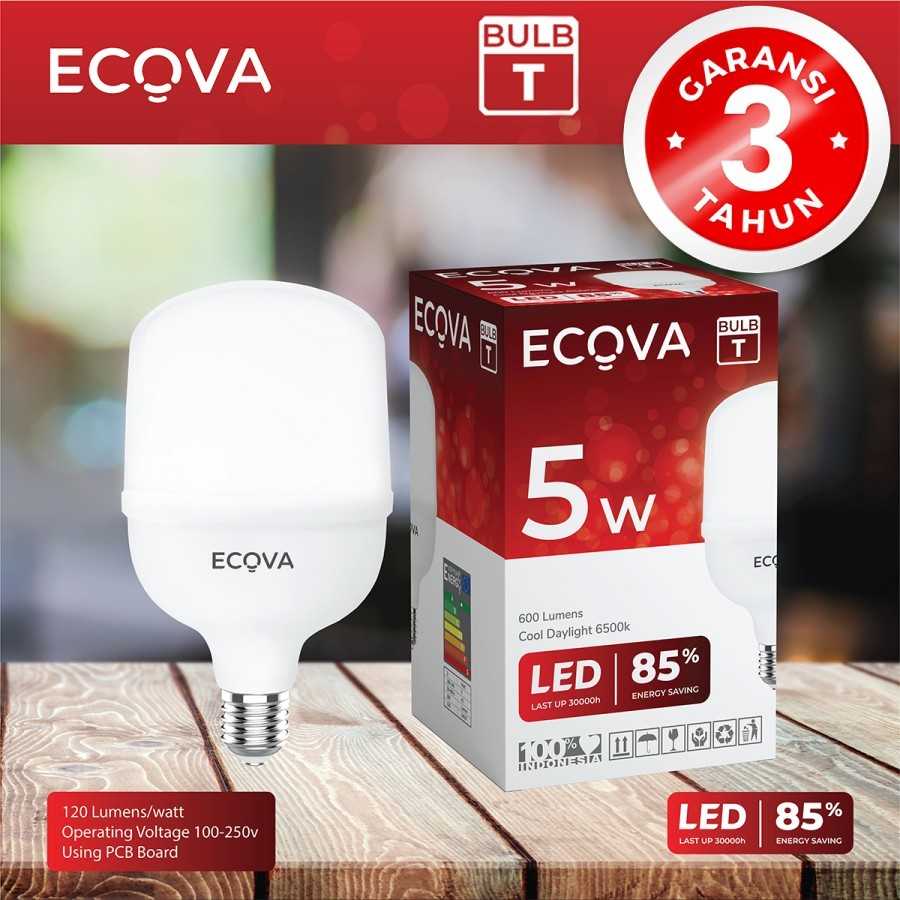 Jual Lampu LED capsule 5w Bohlam LED 5 watt Putih ECOVA BULB -T