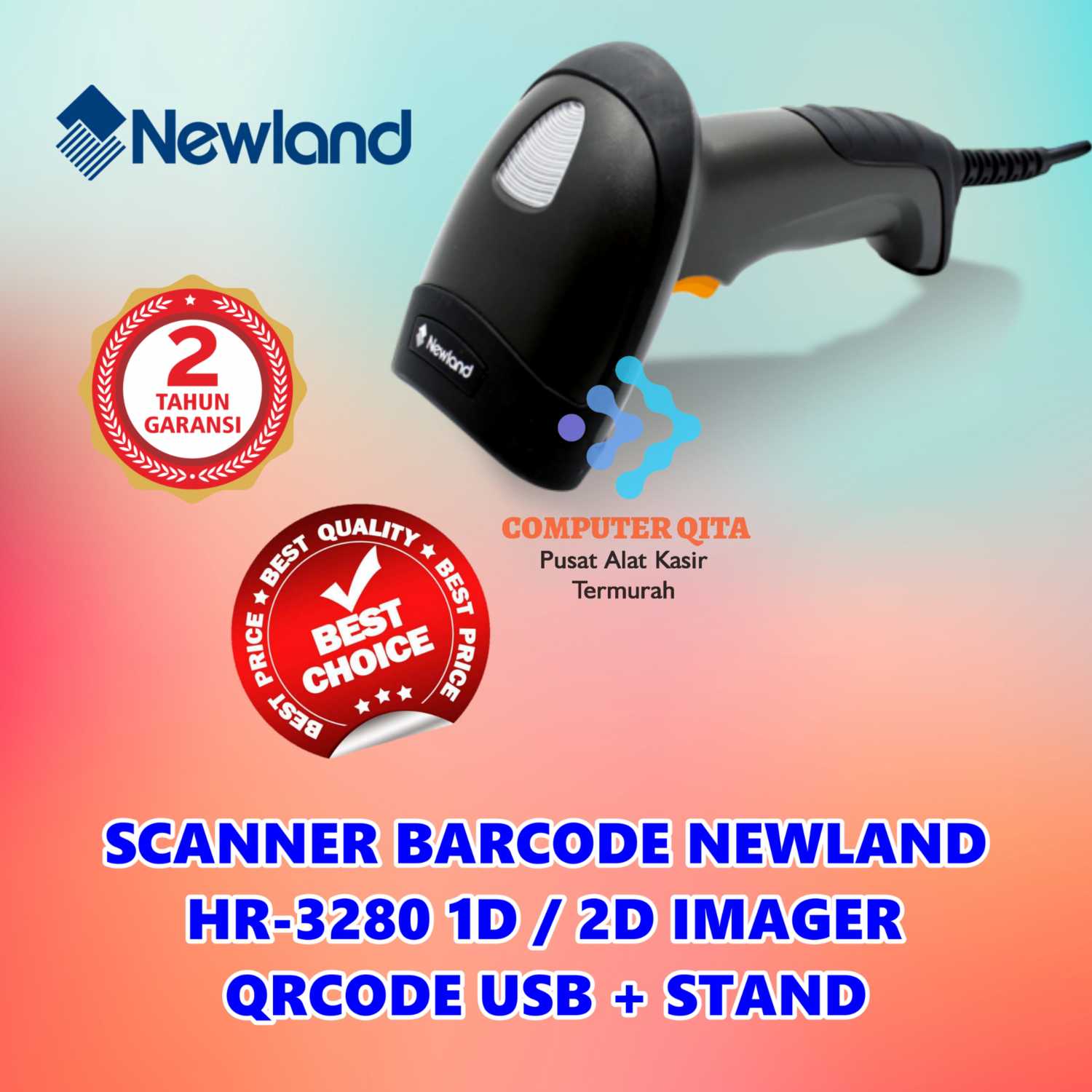 Jual SCANNER BARCODE 2D NEWLAND HR3280 / HR-3280 IMAGER 2D ( USB