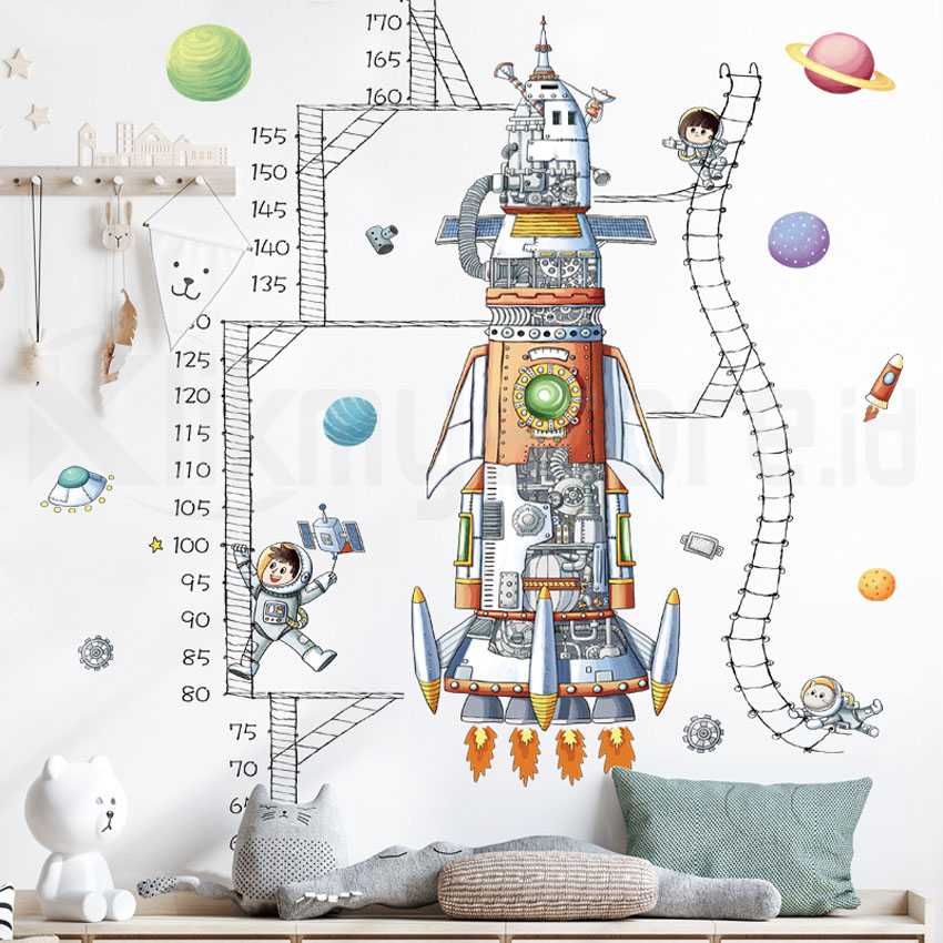 Jual Wall Sticker Spaceship Tinggi Badan Anak Stiker Dinding