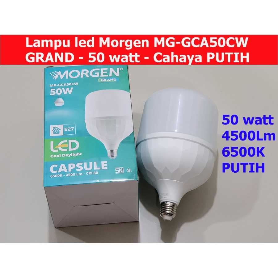 Jual Lampu LED CAPSULE 50 watt GRAND Merk MORGEN - PUTIH Garansi