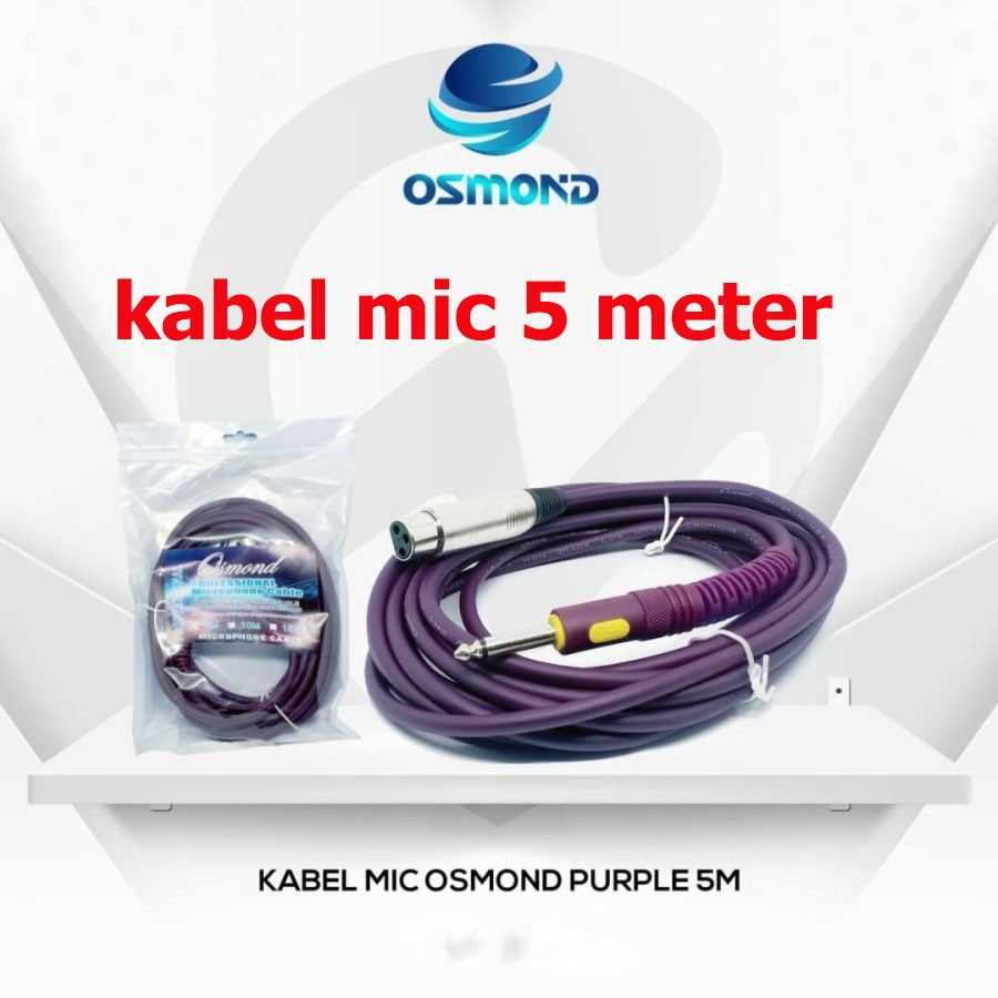 Jual Kabel Mic OSMOND 5m Kabel Microphone 5M Professional