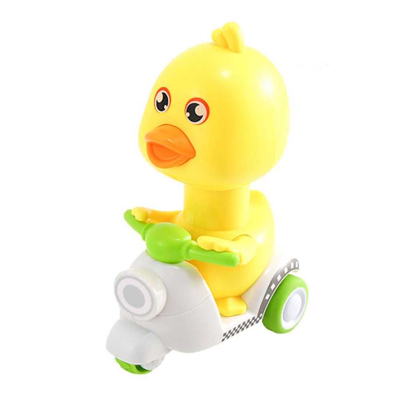 Jual Mainan Bebek Naik Motor Vespa Tekan Jalan Manual Duck Toy