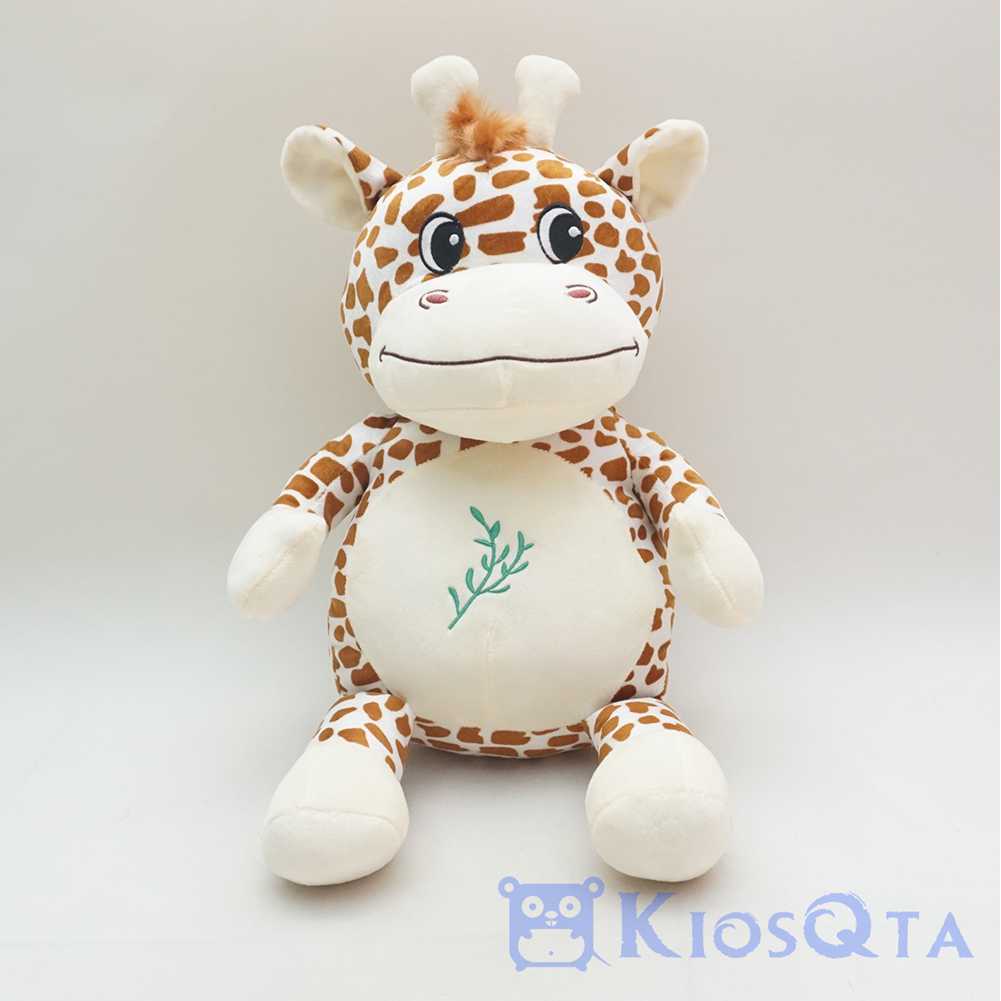 Jual boneka jerapah duduk sitting giraffe coklat putih large