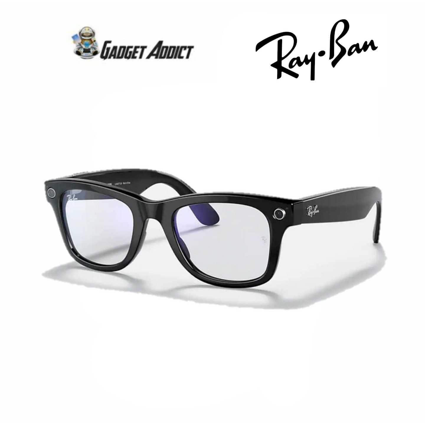 Jual Ray-Ban Stories Wayfarer Smart Glasses - Clear Blue | Jakmall.com