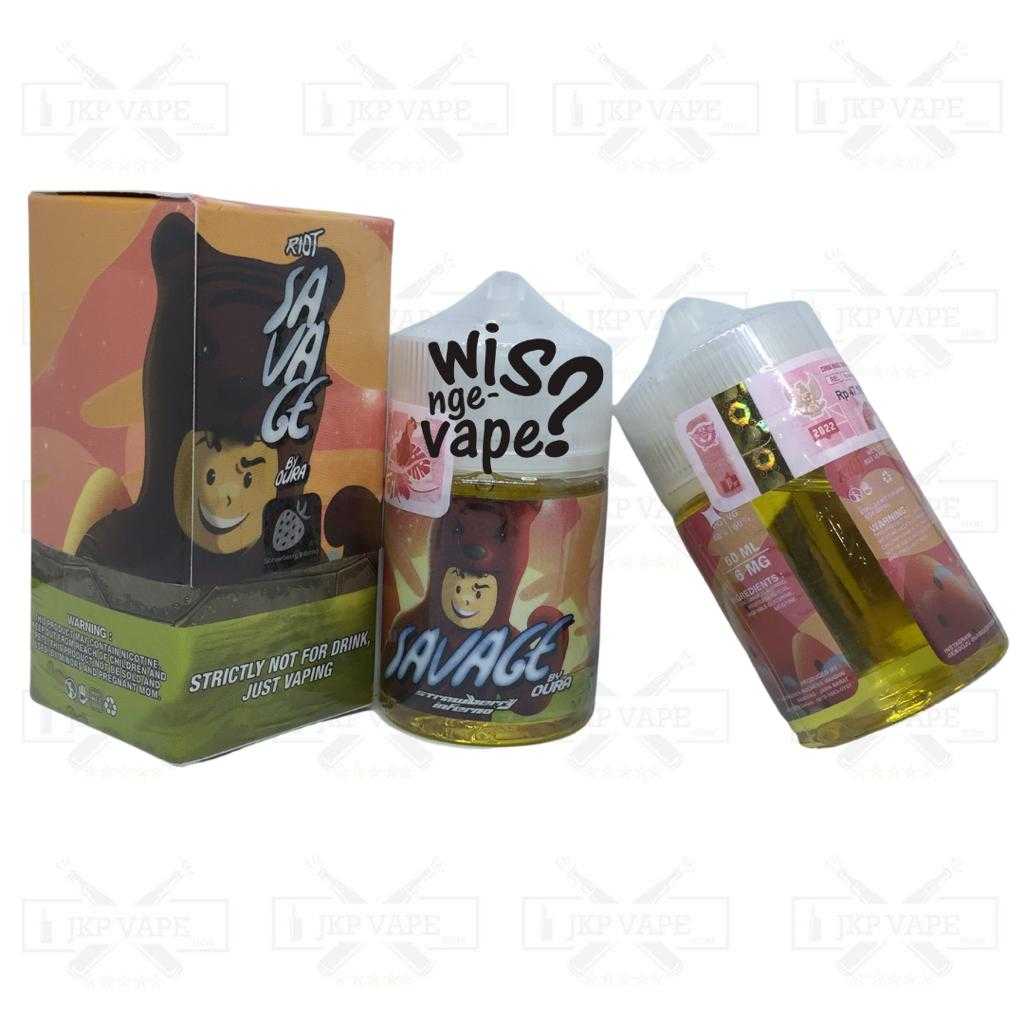 Jual Savage V2 Strawberry Inferno 60ml - Salt Nic By Oura Riot