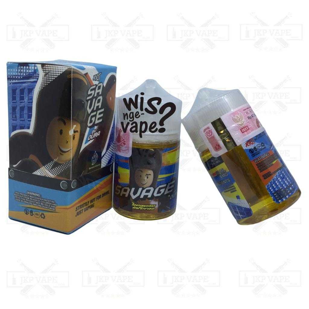 Jual Savage V1 Banana Inferno 60ml - Salt Nic By Oura X Riot