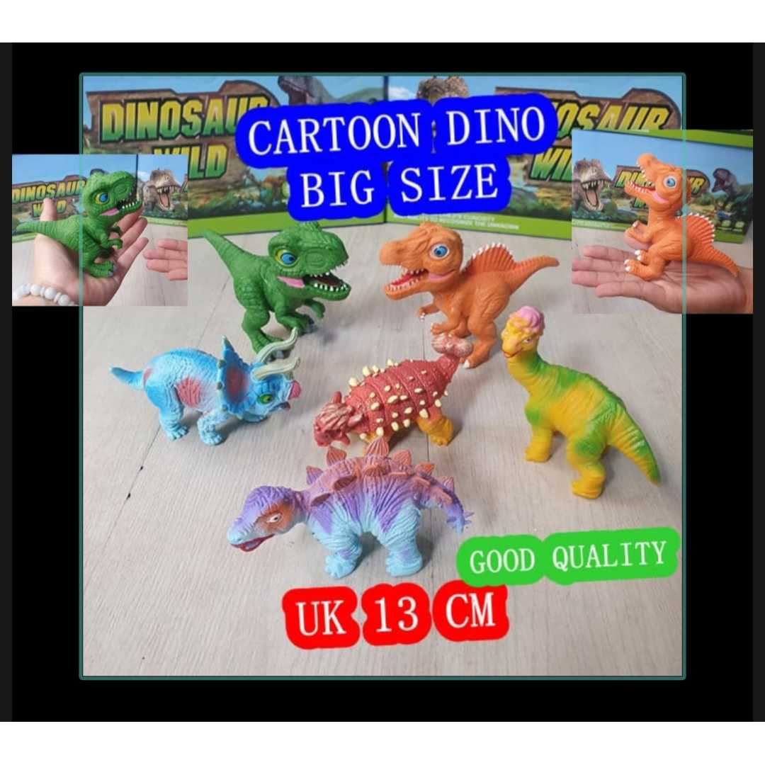 Jual MAINAN DINOSAURUS CUTE DINOSAUR LUCU 6PCS DINO CARTOON BESAR