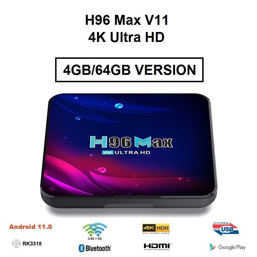 Jual H96 MAX V11 - Android 11 Smart TV Box 4K UHD - RAM 4GB ROM
