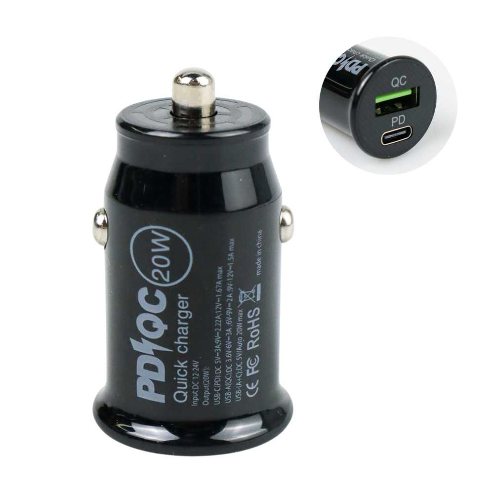 Jual KUULAA Car Charger Mobil USB Type C PD 2 Port 3A QC3.0 20W