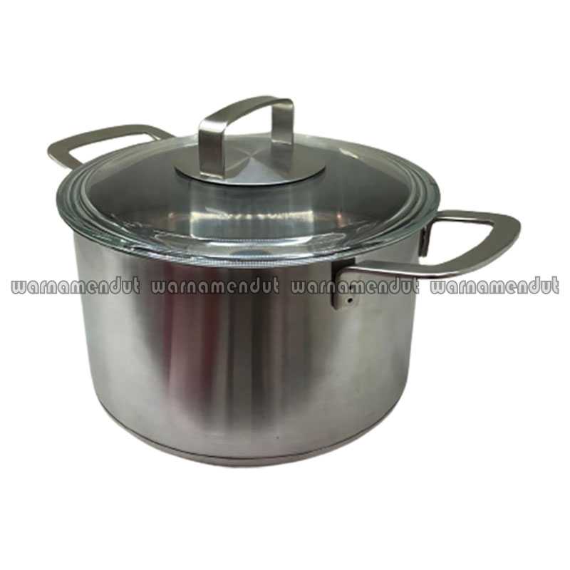 Jual Panci stainless tutup kaca vol 5L diameter 23cm WMO IK6753