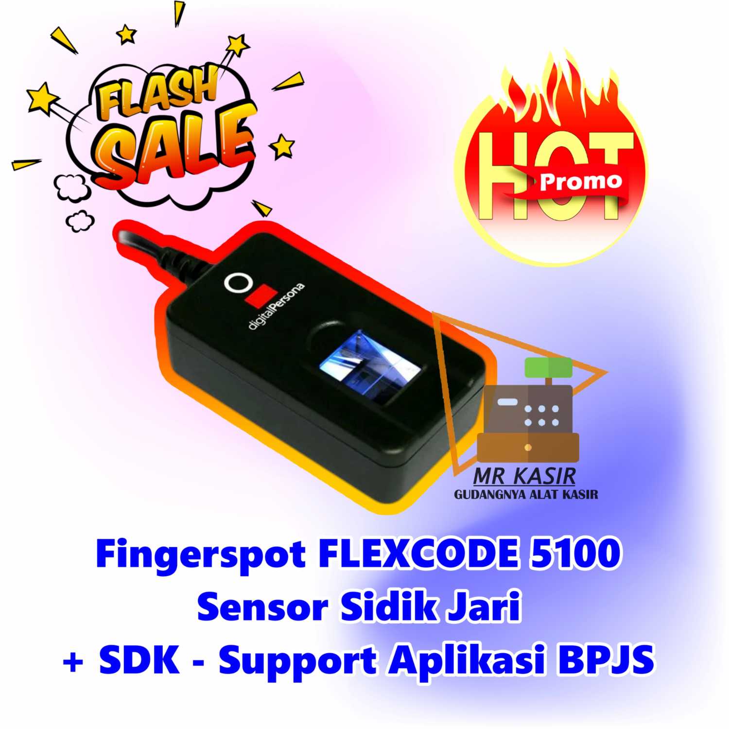 Jual Fingerspot Flexcode 5100 Sensor Sidik Jari+SDK - Support