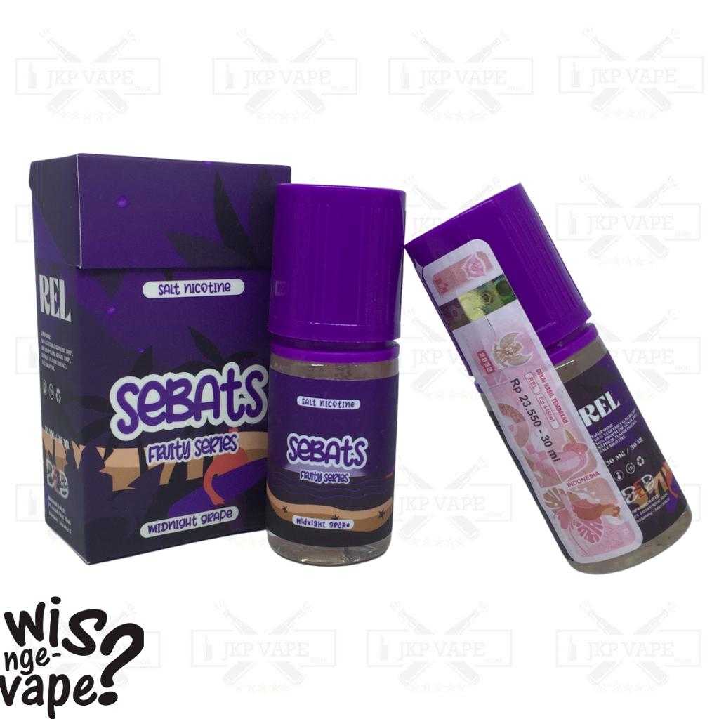 Jual Sebats Midnight Grape 30ml - Salt Nic Liquid Vape by BED