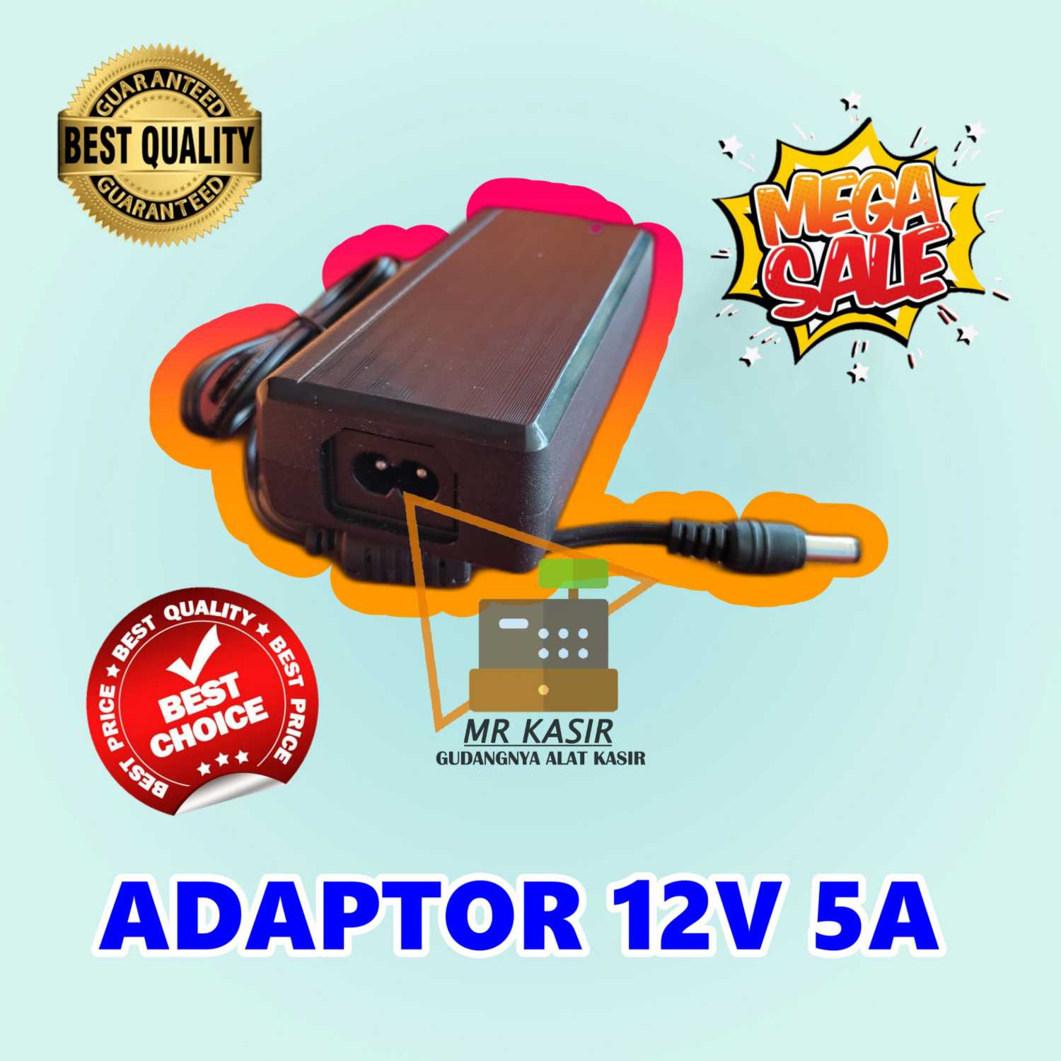 Jual ADAPTOR 12V 5A murah 12 volt 5 Ampere AC / DC ADAPTER Power