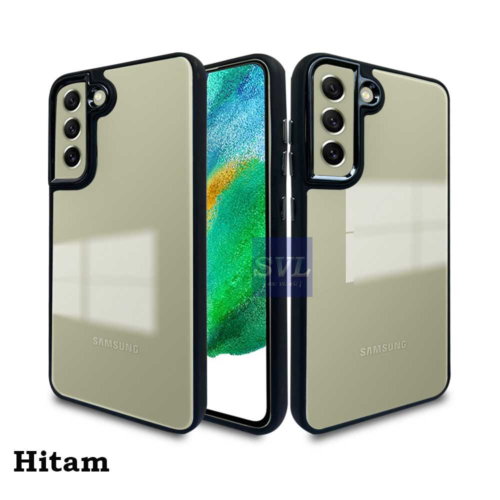 Jual Case Samsung S21 FE Hybrid Chrome Transparant Clear Casing