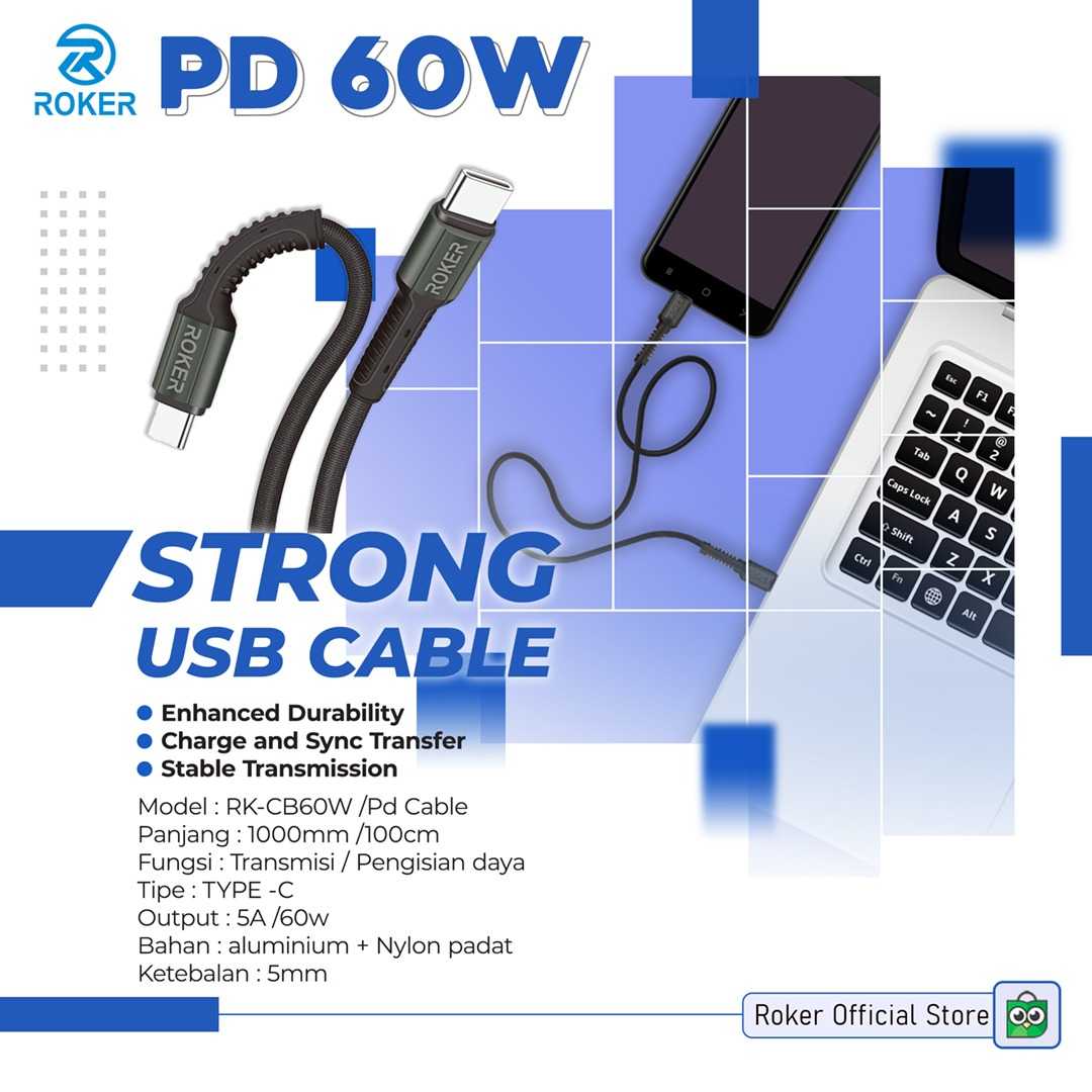 Jual Kabel Charger Roker PD 60W | Jakmall.com